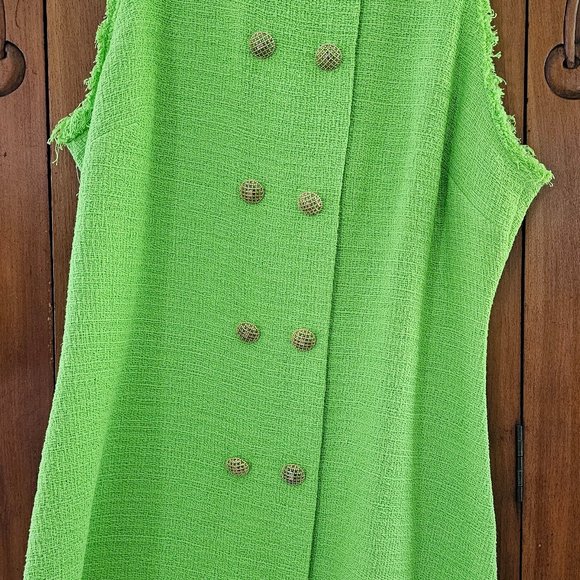 Zara Join Life Collection | Dresses | Zara Neon Green Tweed Short Dress From Join Life ...